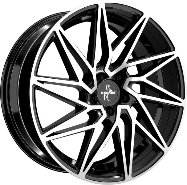 Jante alu KESKIN KT20 Noir brillant / face polie 8.5x19 5x120 ET35 72.6 ...