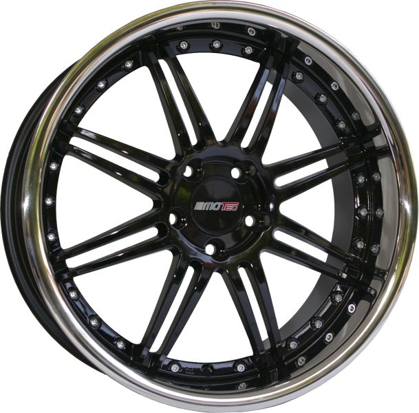 Jante Alu MOTEC Antares Evo Noir / bord inox - Sturny Jantes alu