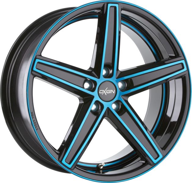 Jante alu OXIGIN 18 Concave Noir / autocollants Dynamic couleur au ...